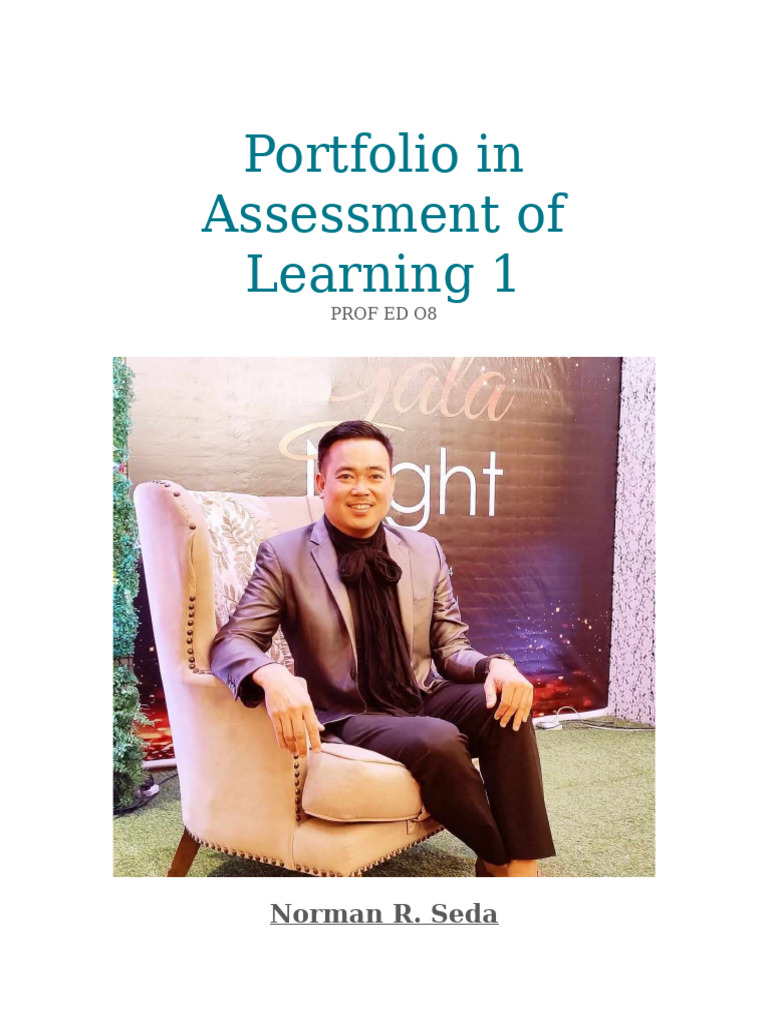 Portfolio in Assessment of Learning 1 Frontpage | PDF