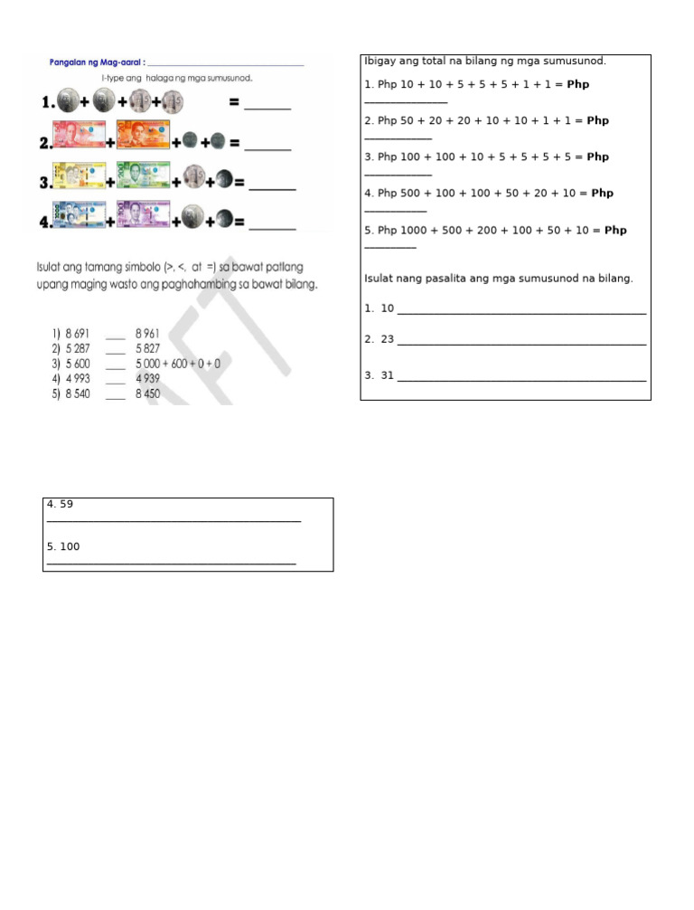 MATH-MONEY | PDF