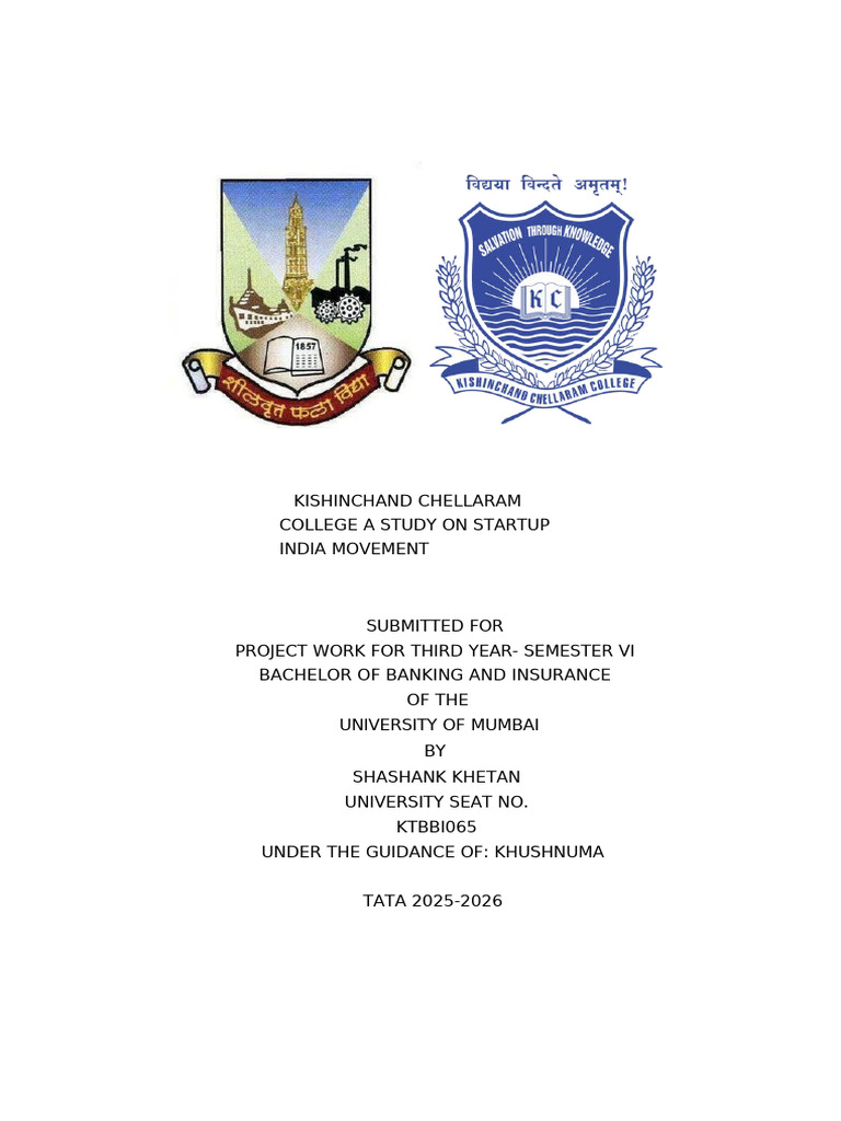 A Study On Startup India Movement and Its Impacts On Msme - PDF | PDF