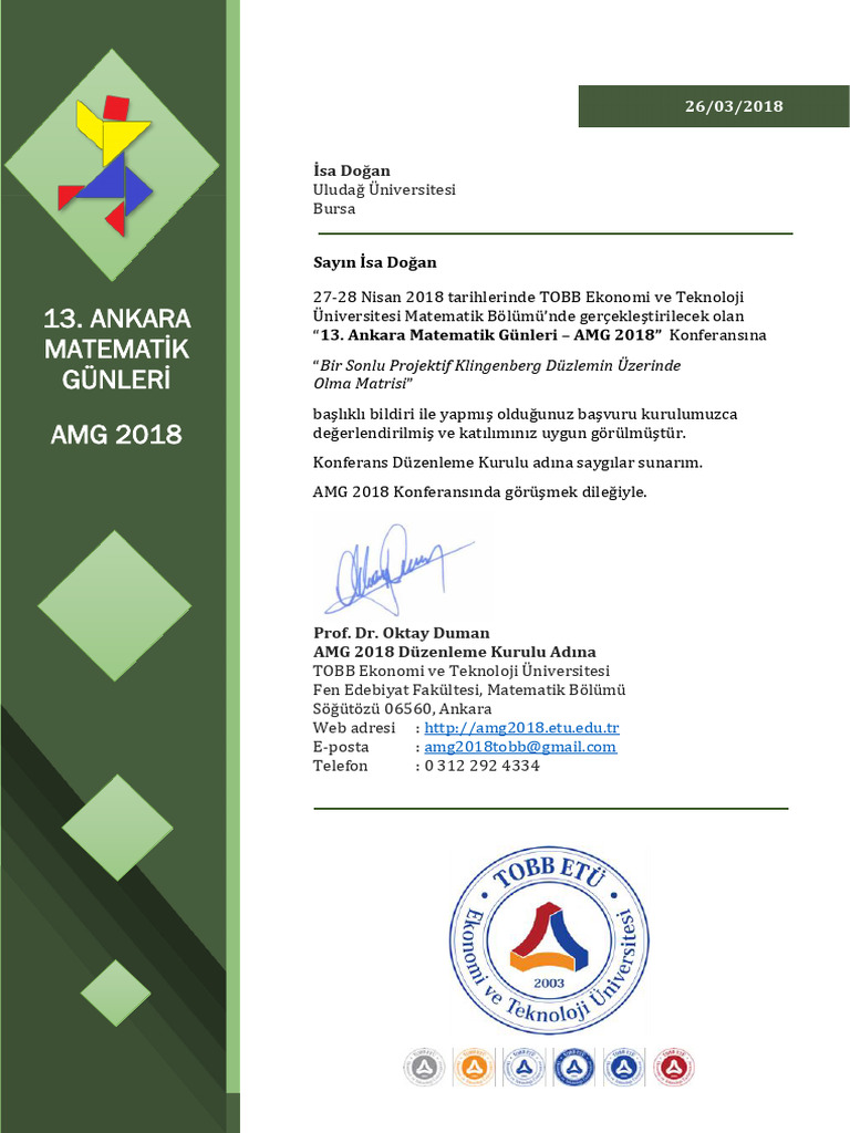 Davet Mektubu Isa Dogan | PDF