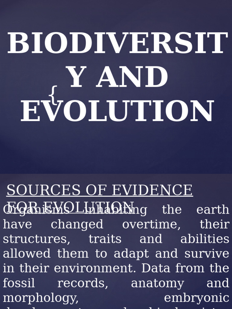 Biodiversity and Evolution | PDF | Fossil | Homology (Biology)