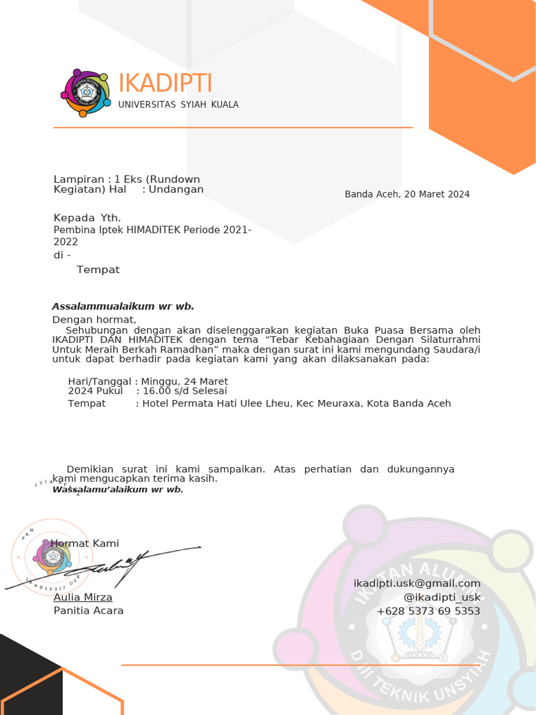 UNDANGAN Pembina IPTEK Buk Cut | PDF