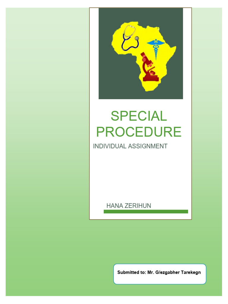 SPECIAL PROCEDURE | PDF | Medical Specialties | Clinical Medicine