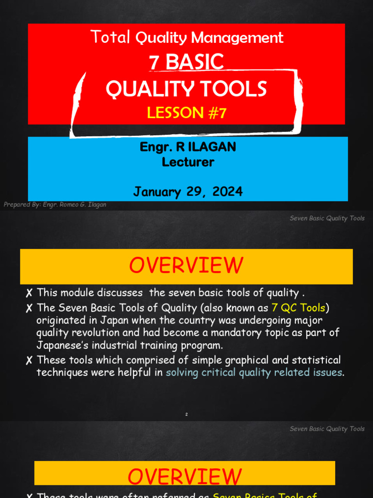OM - Lesson 7 - Seven Basic Quality Tools | PDF | Scatter Plot