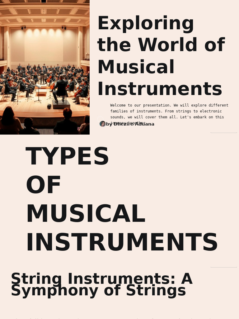 Types of Musical Instruments Explained | PDF