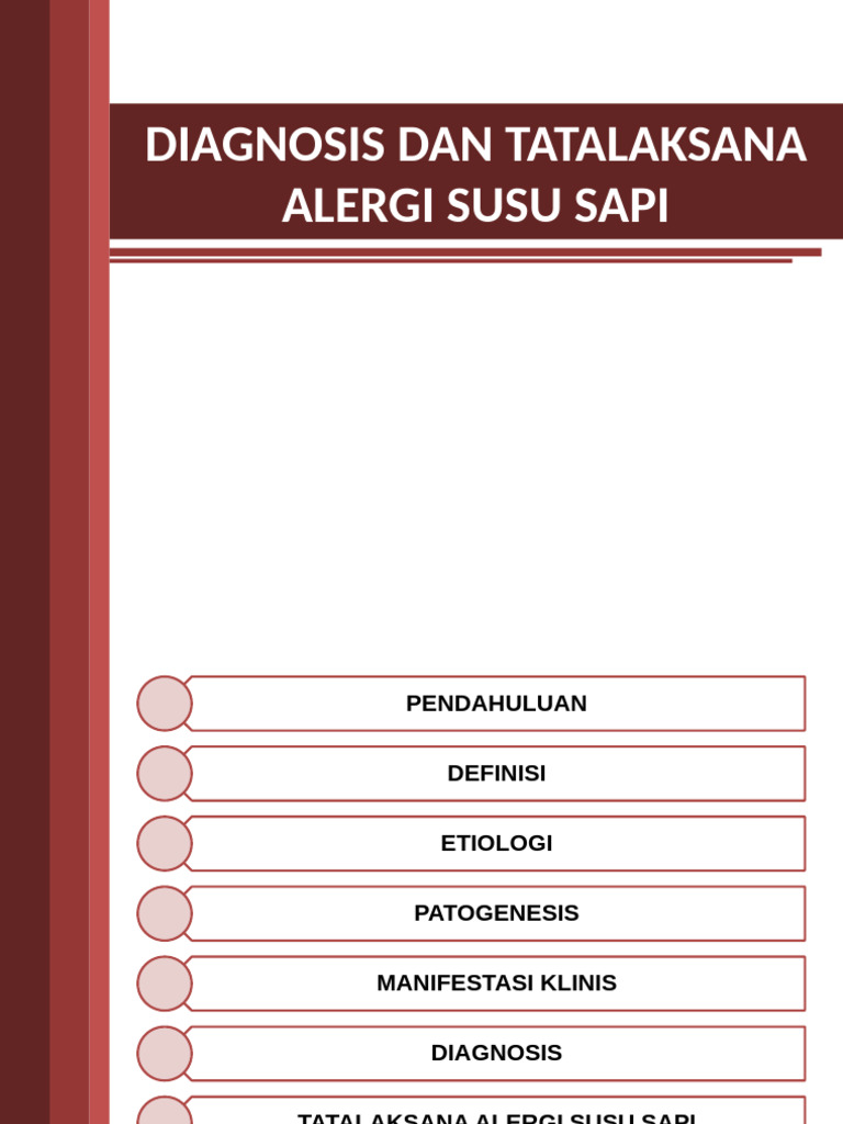Diagnosis Dan Tatalaksana Alergi Susu Sapi | PDF