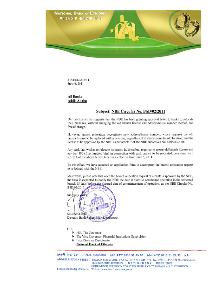Circular No BSD02 Branch Relocation License Renewal Cir | PDF