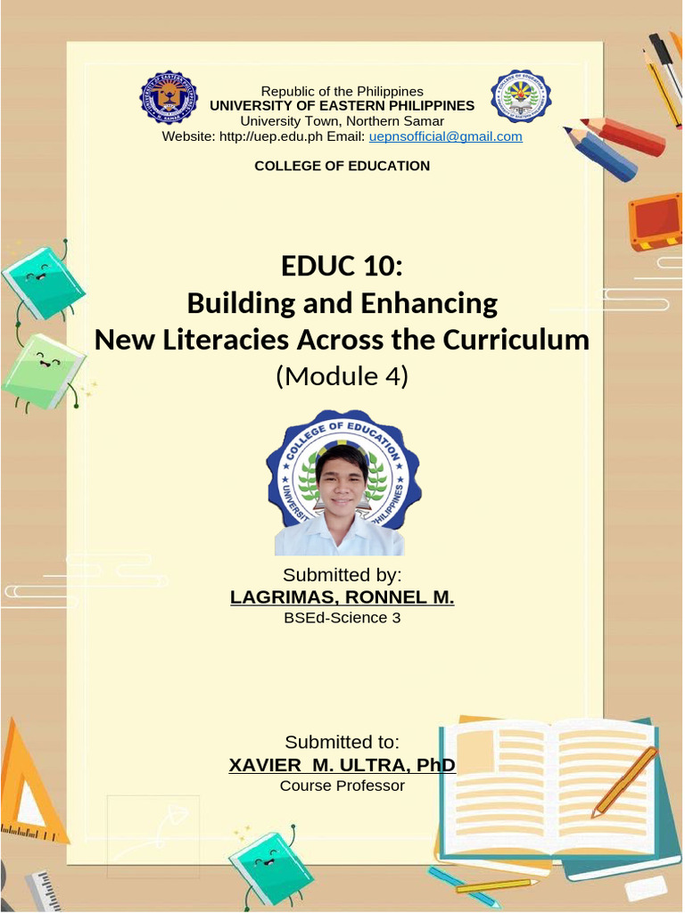 Module 4-Lagrimas, Ronnel M.-BENLAC | PDF | Curriculum | Human Communication