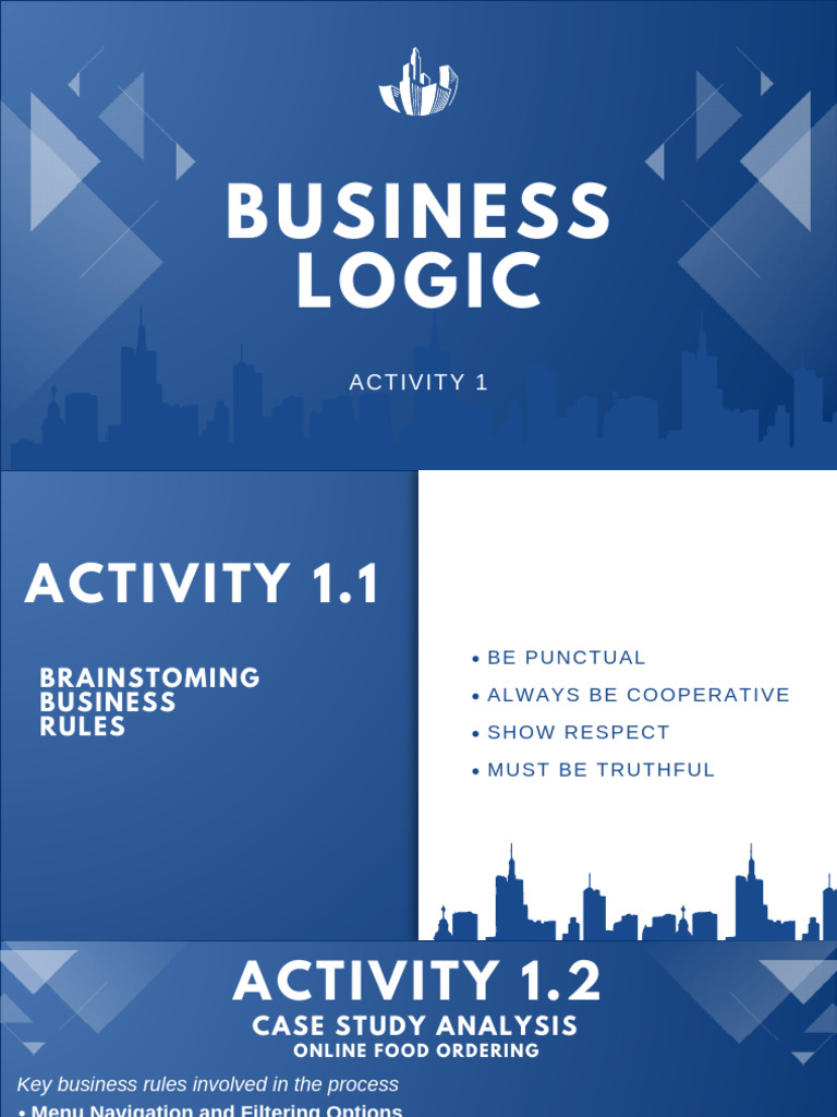 Business Logic in Online Food Ordering | PDF | Menu | Business