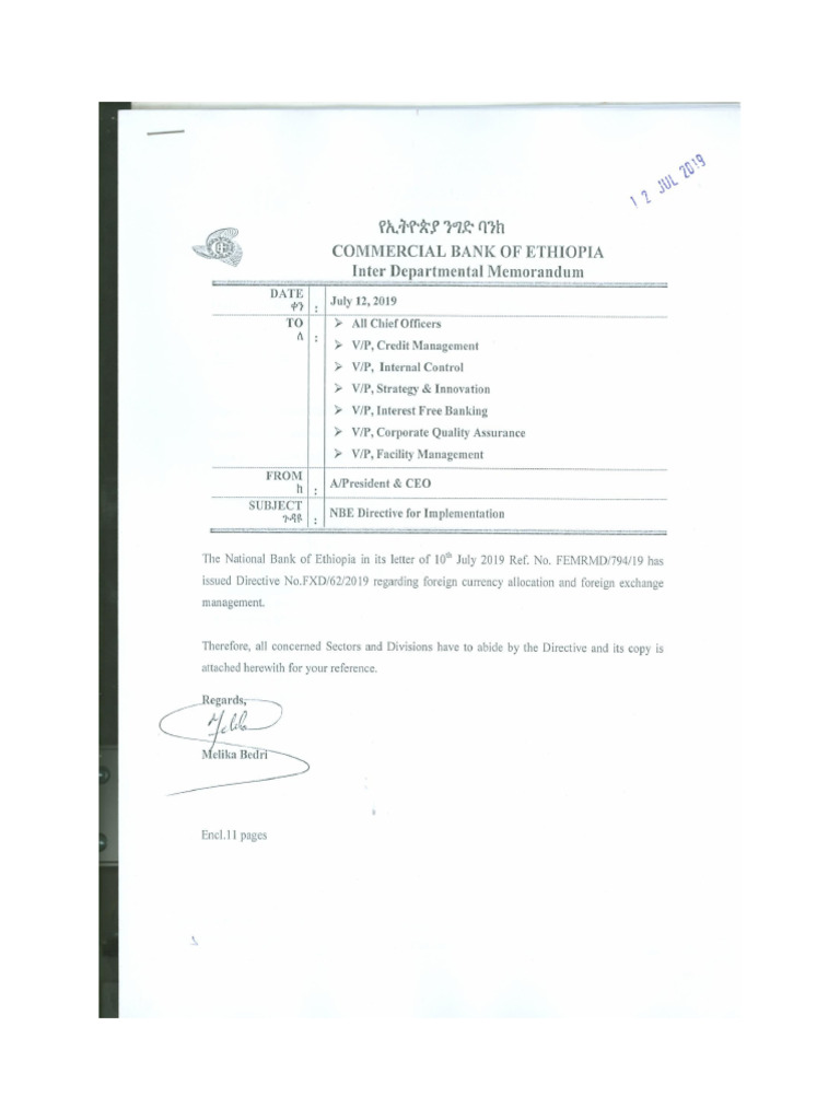 Transparency in FCY NBE Directive For Implementation | PDF