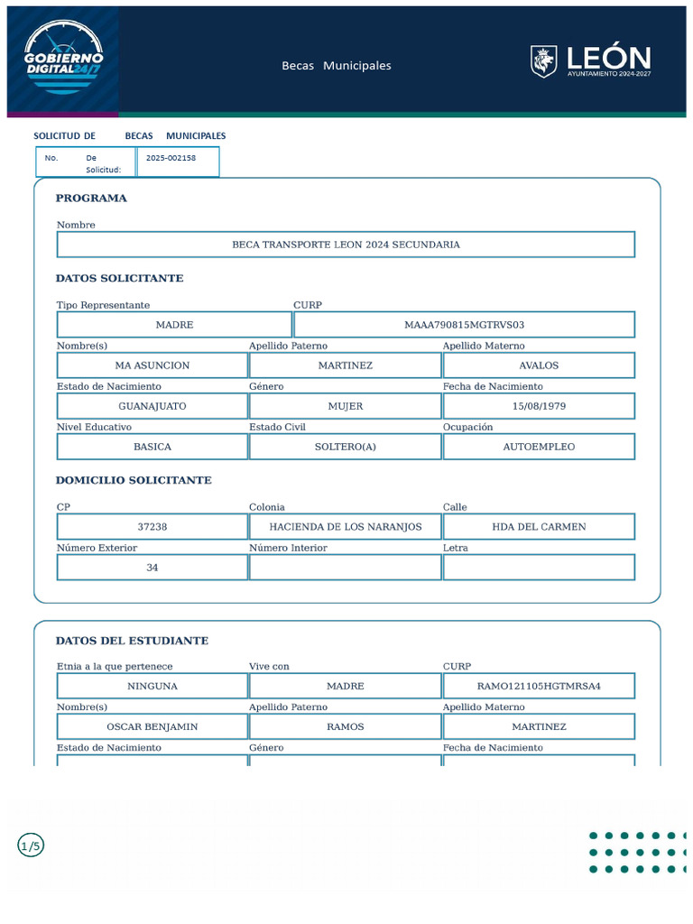 Solicitud Becas | PDF
