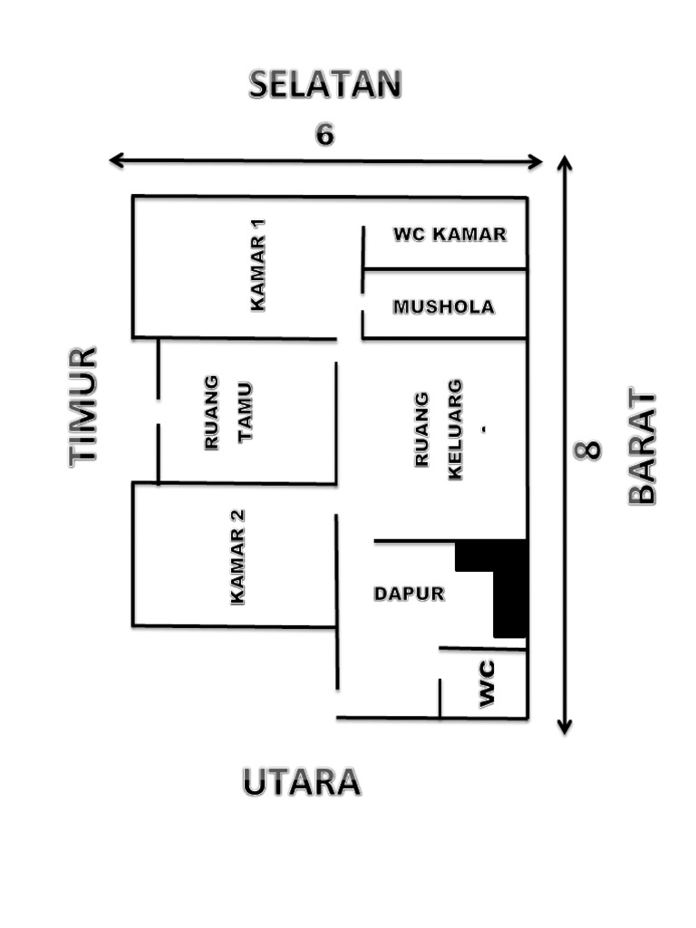 Denah Rumah Ukuran 6x8 BARU | PDF