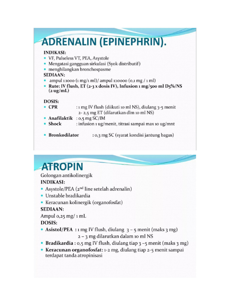 Dosis Obat Emergency | PDF