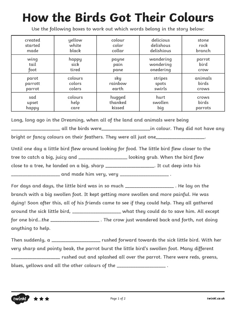 Au H 10 Aborginal Dreamtime How The Birds Got Their Colours ...