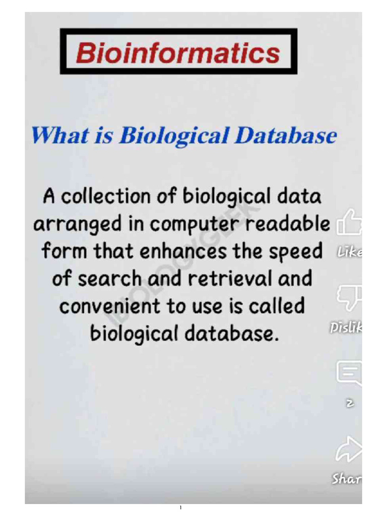 Biological Database Sequences | PDF