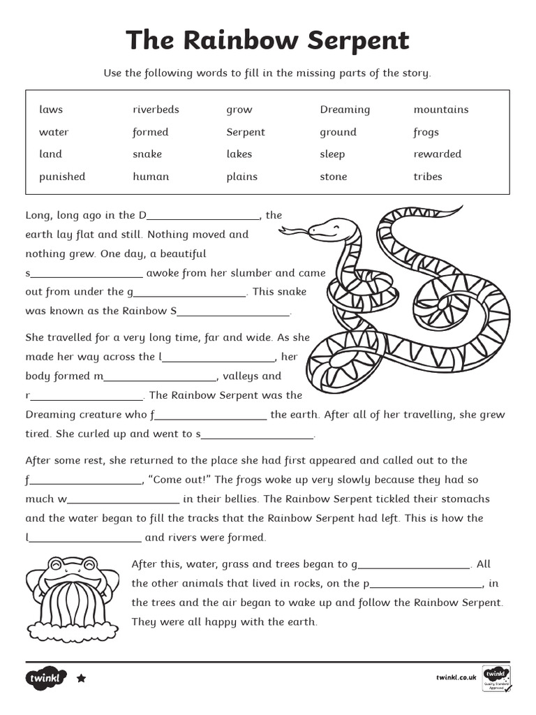 Rainbow Serpent Story Activities Guide | PDF