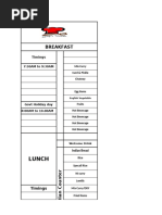 Weekly Staff Food Menu | PDF