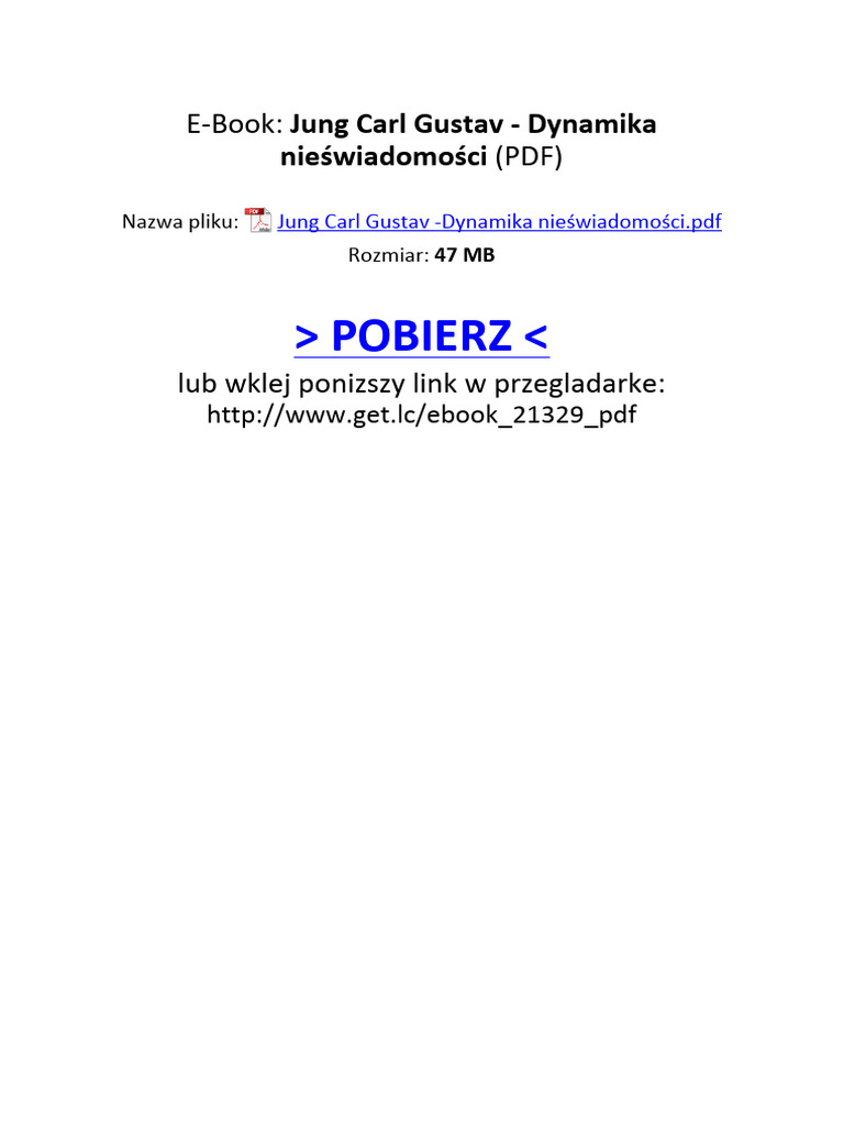 Jung Carl Gustav - Dynamika Nieświadomości | PDF
