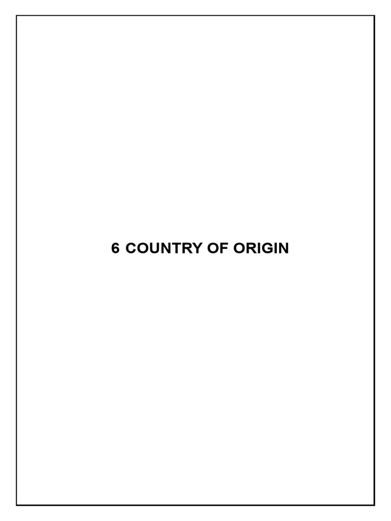 Country of Origin | PDF
