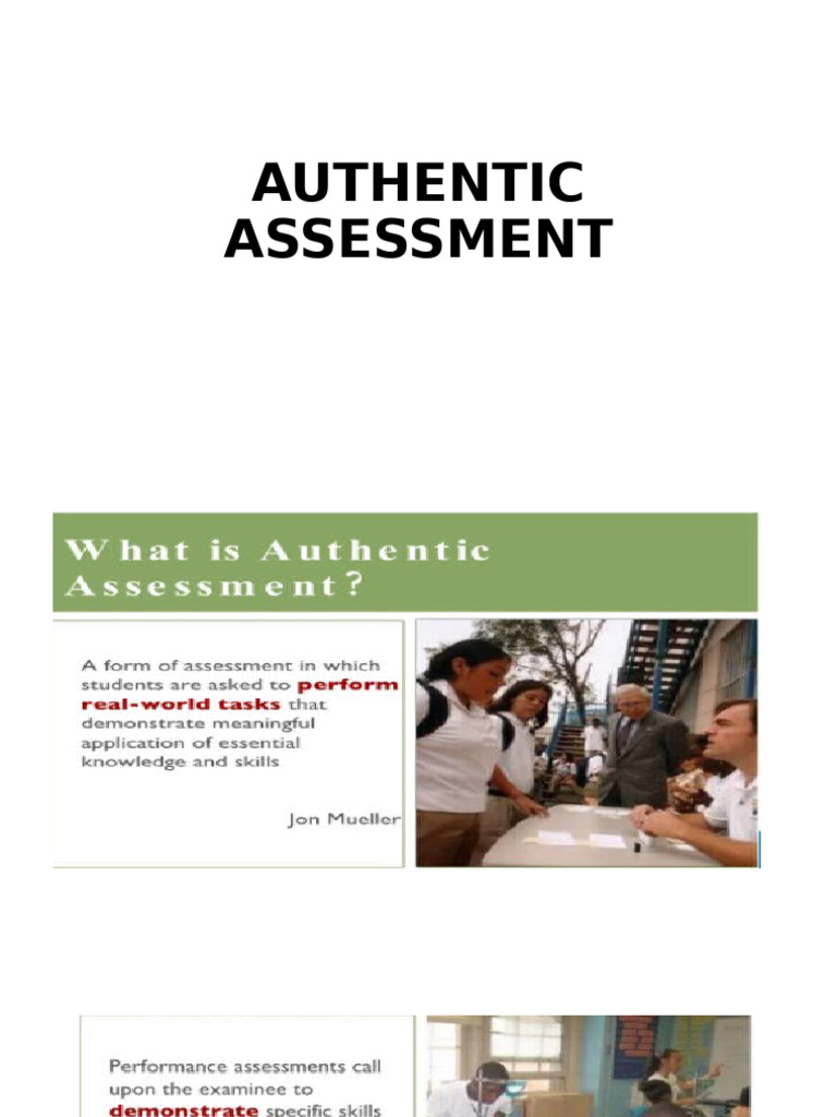 AUTHENTIC-ASSESSMENT-PPT | PDF