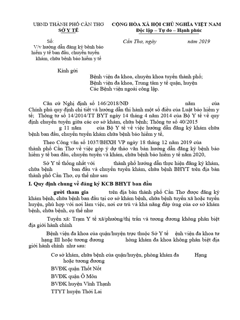 4516 SYT-NVY (CVĐ 4841) Hướng Dan DK KCB Ban Đầu | PDF