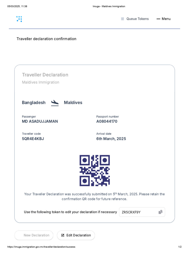 Imuga - Maldives Immigration4 | PDF