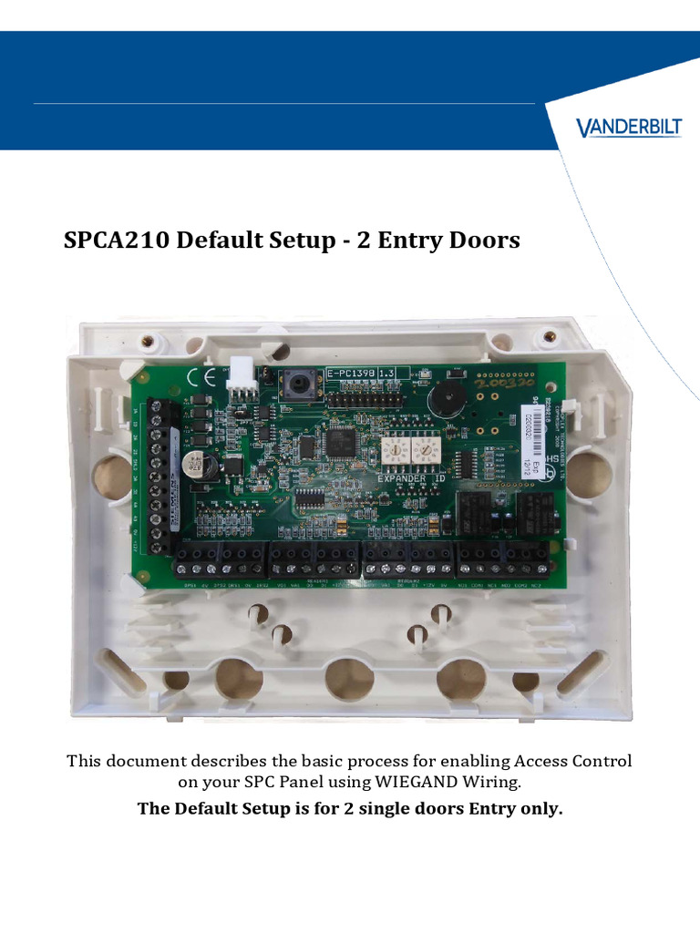 SPCA210 Default Setup - 2 Entry Doors W v1 | PDF | Access Control ...