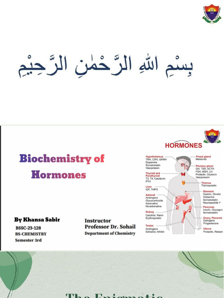 Biochemistry of Hormones | PDF