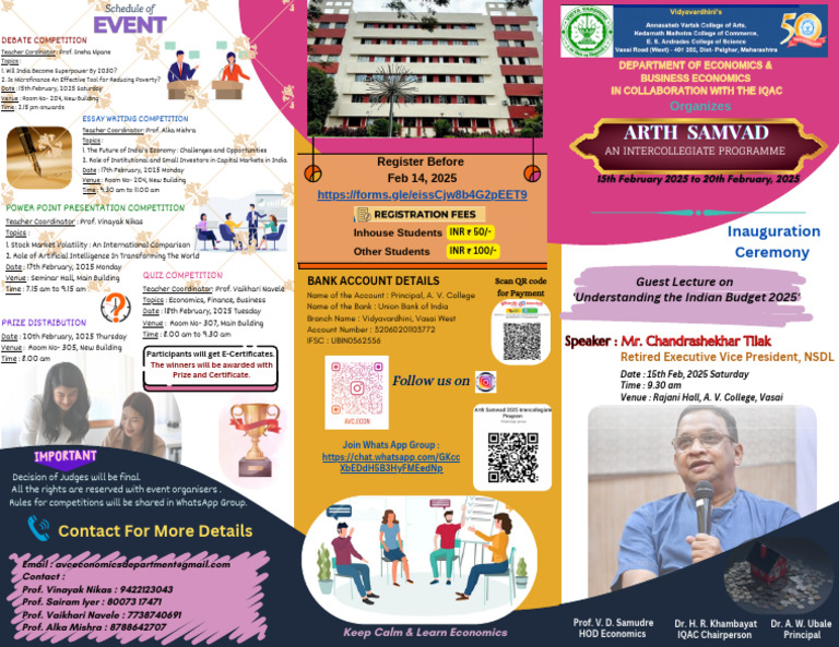 Arth Samvad An Intercollegiate Programme 2024-25 | PDF | Economies