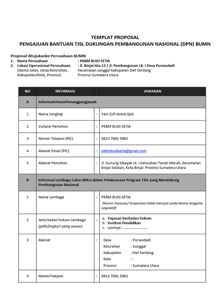 Proposal PKBM Budi Setia 2025 | PDF