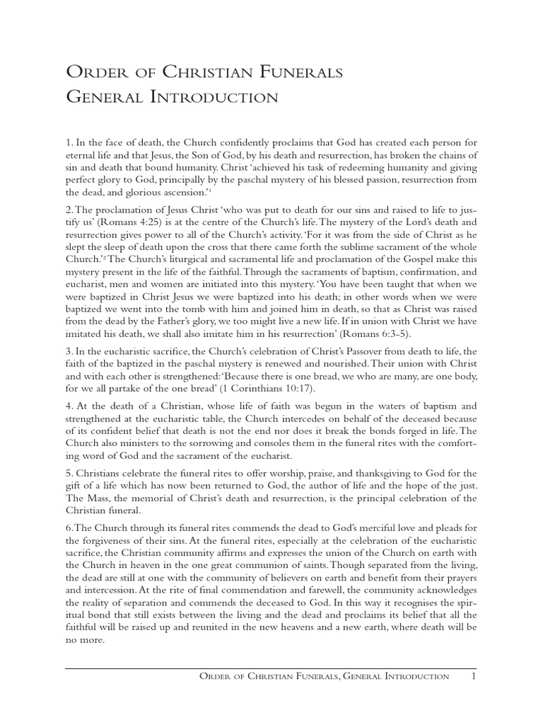 Liturgy of The Hours, Church Funerals, Cult of Saints and Sacred Images ...