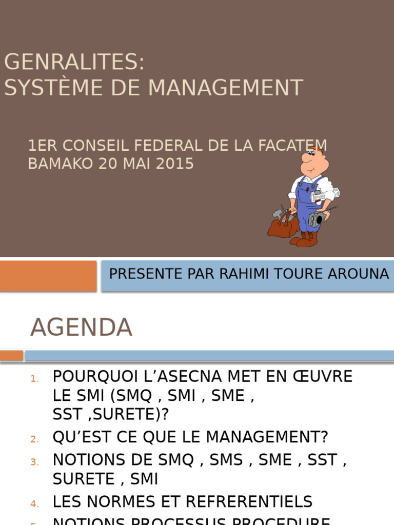 Système de Management ASECNA : Enjeux et Normes | PDF | Système de ...