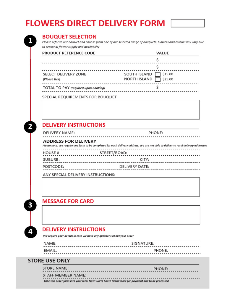 New World - Flowers Direct Order Form - Online - Updated 3108 | PDF