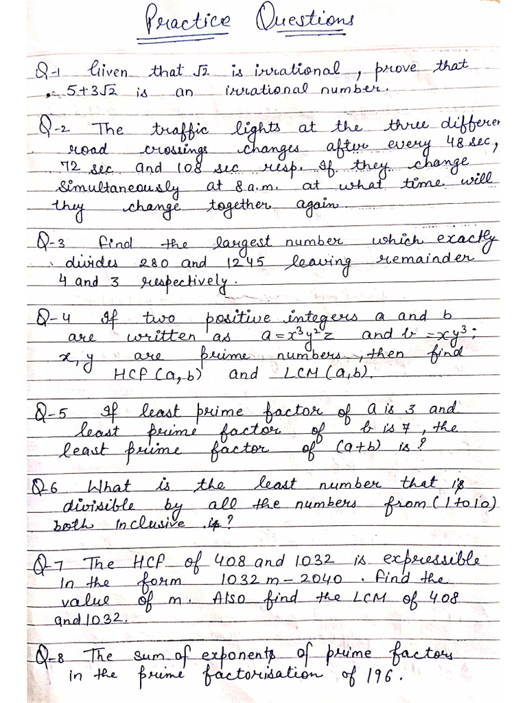 Practice Questions-1 | PDF