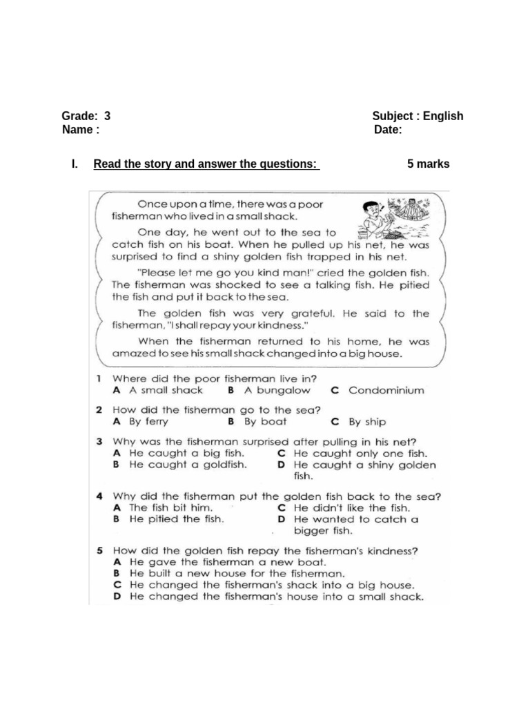 Grade 3 English | PDF