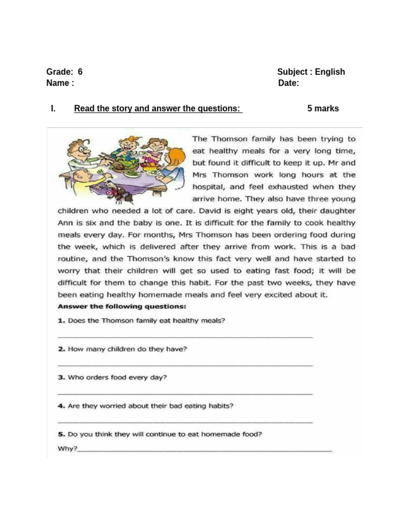 Grade 6 English | PDF
