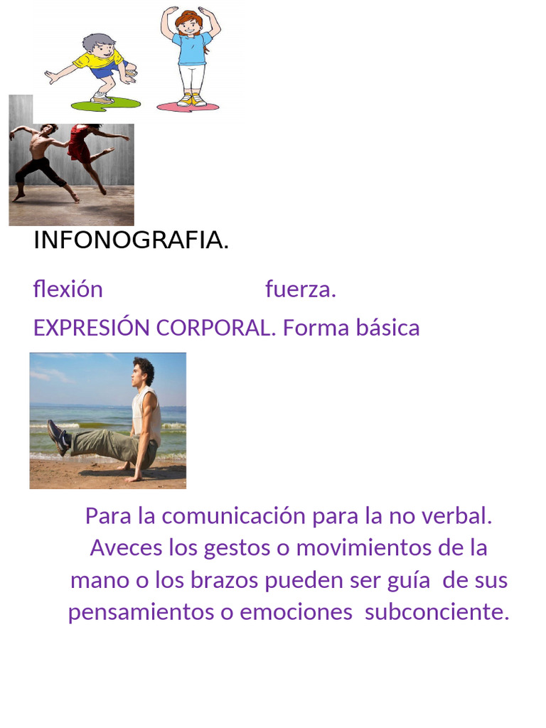 Infonografia.: Flexión Fuerza. EXPRESIÓN CORPORAL. Forma Básica | PDF