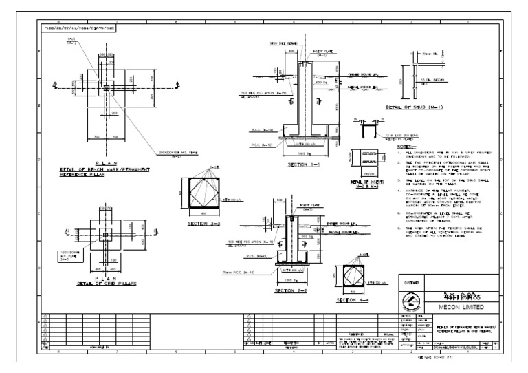 Survey Pillar Dwg. | PDF