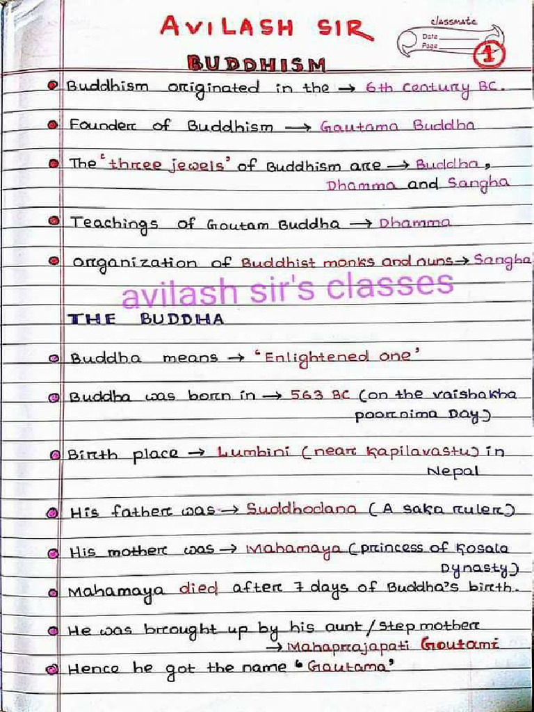 Avilash Sir - Buddhism | PDF