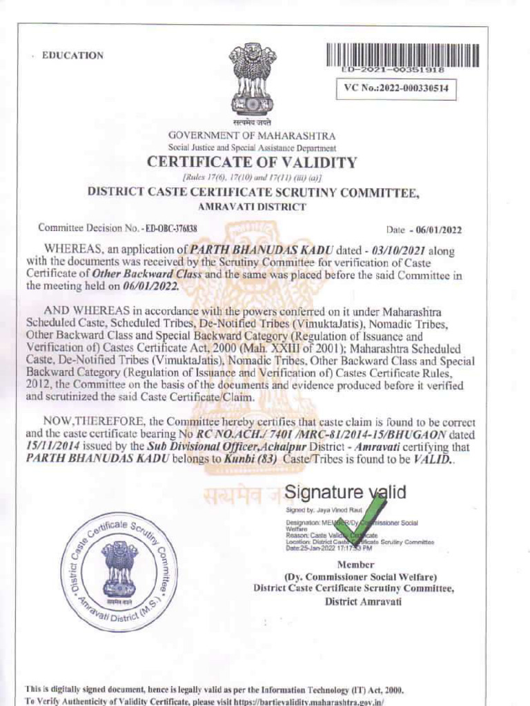 Caste Validity | PDF
