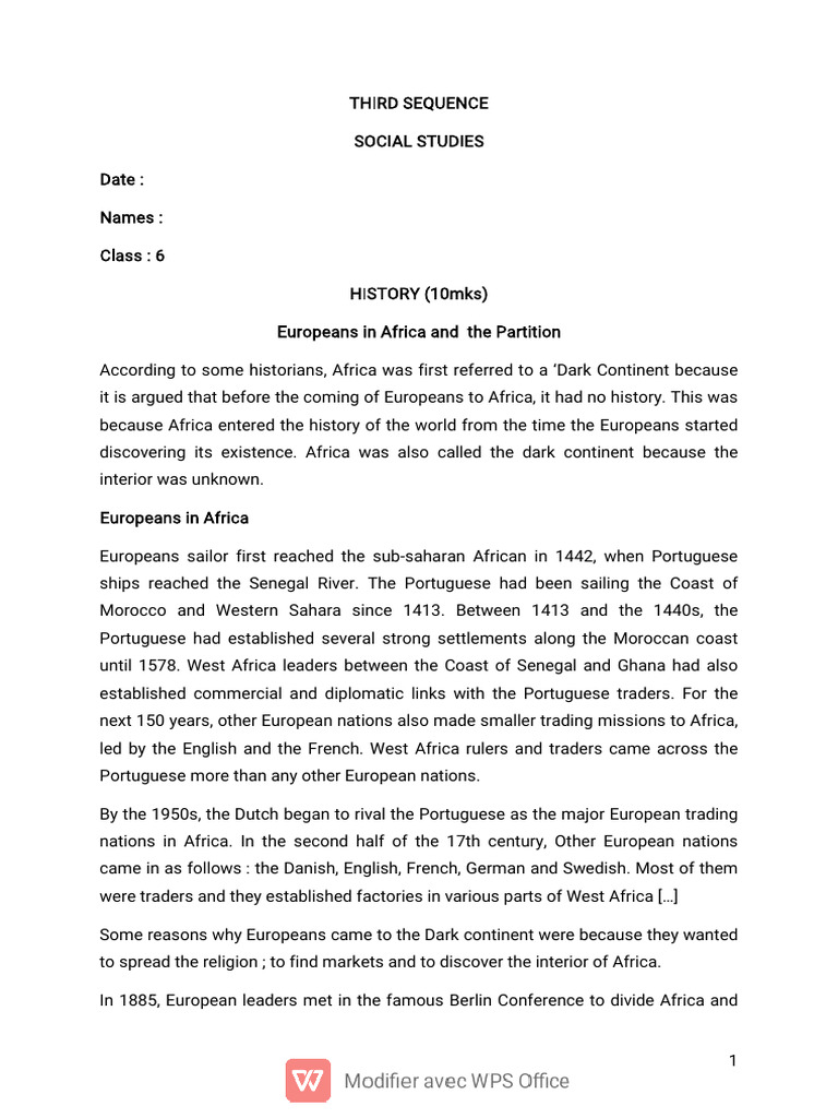 Social Studies Class 6 | PDF | Africa | West Africa