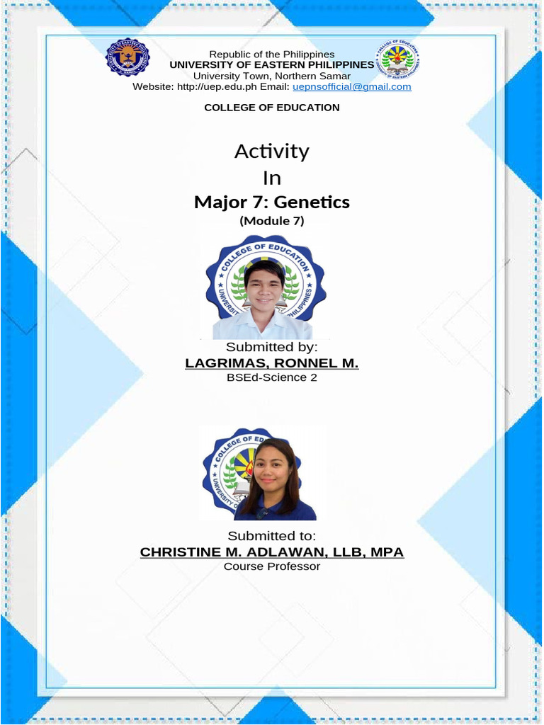 Module 7 Activity in Genetics - Lagrimas, Ronnel M.. | PDF | Rabies | Vaccines