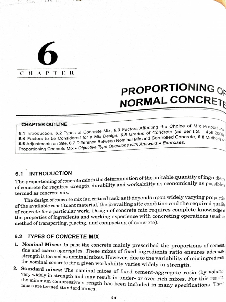 Mix Design Concrete Technology | PDF | Concrete | Porosity