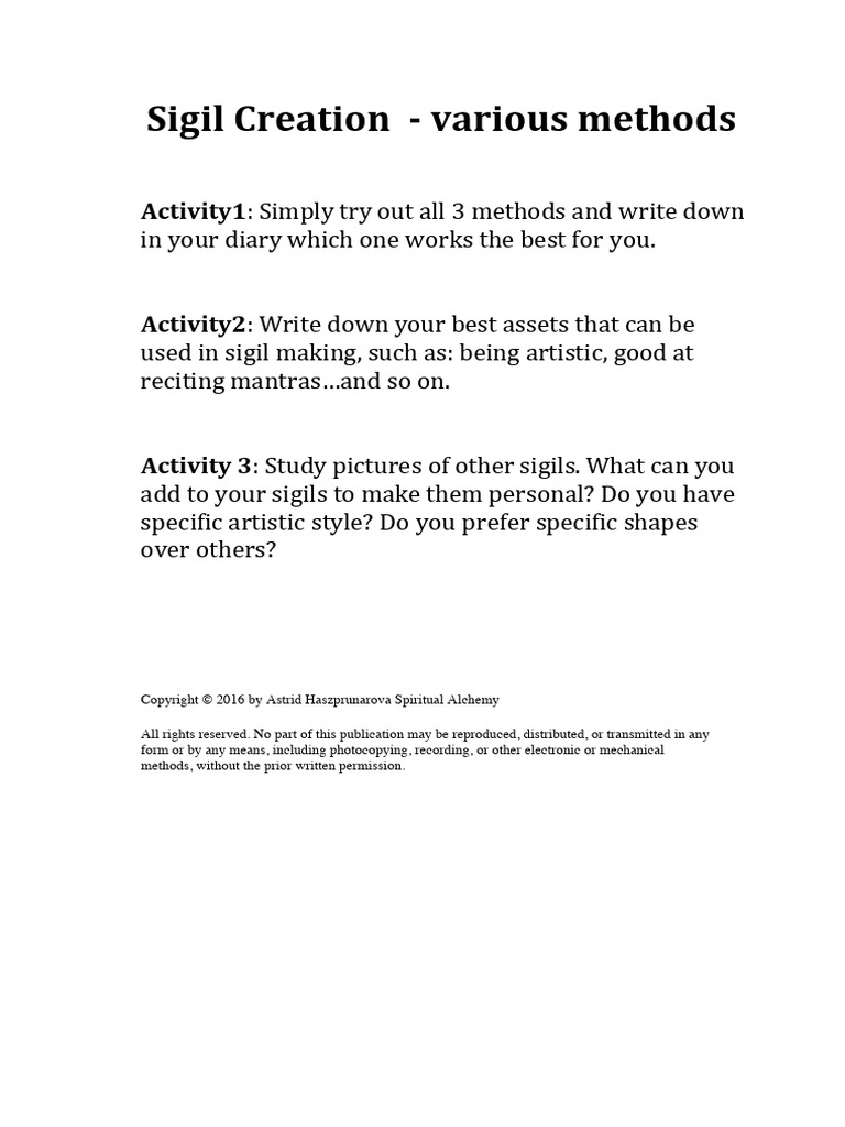 Activity+Sheet+-+Sigil+Creation | PDF
