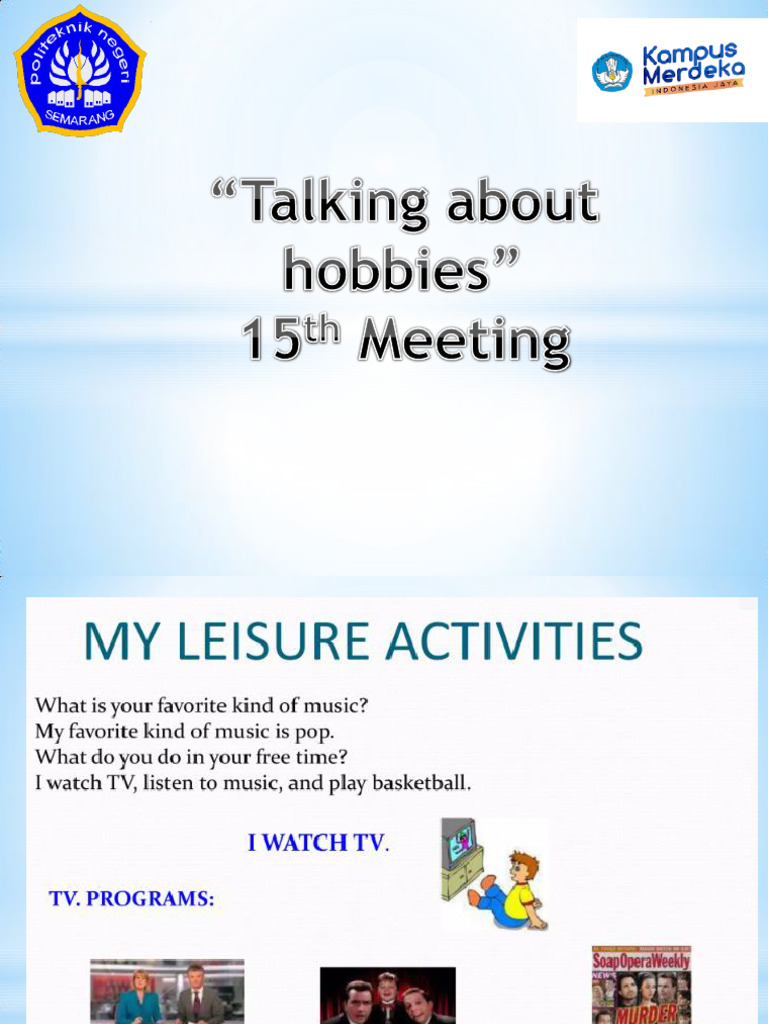 Talking About Hobbies | PDF