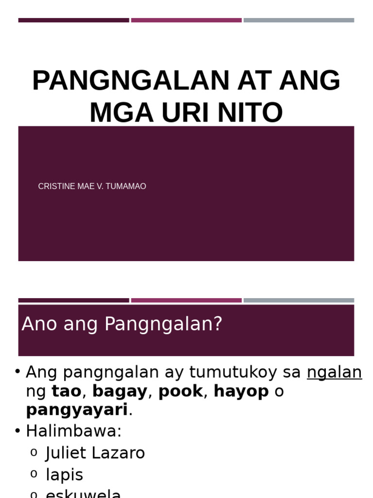 Grade 5 - Pangngalan | PDF