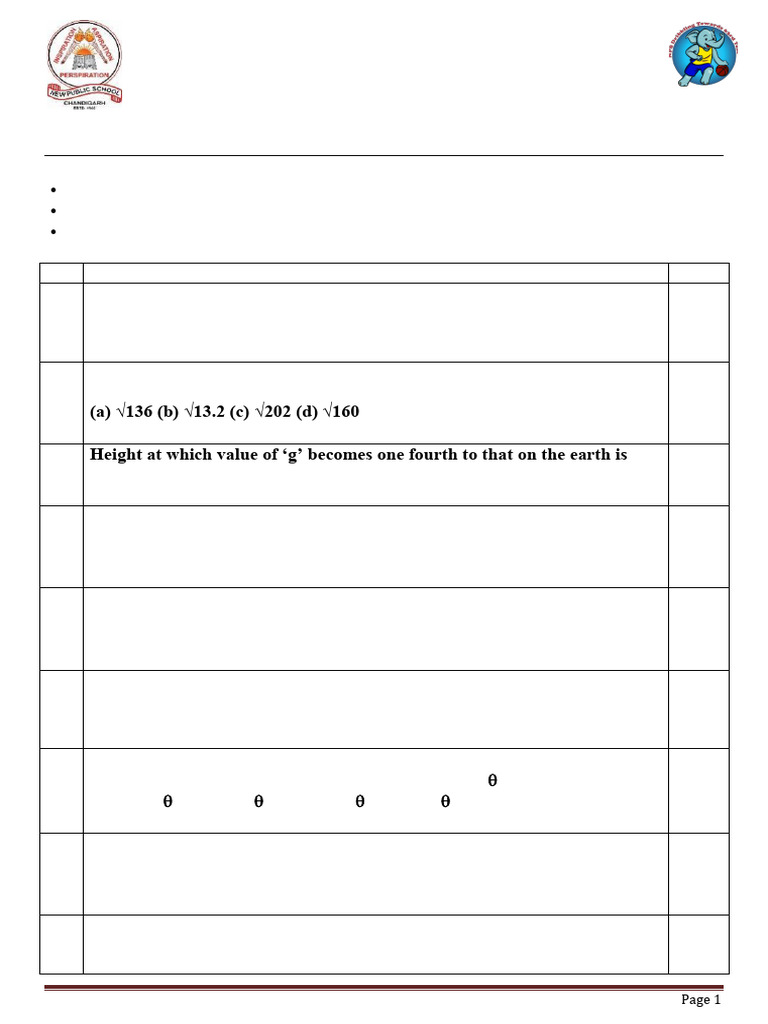 Final Exam 11th Physics (A) | PDF | Gases | Force