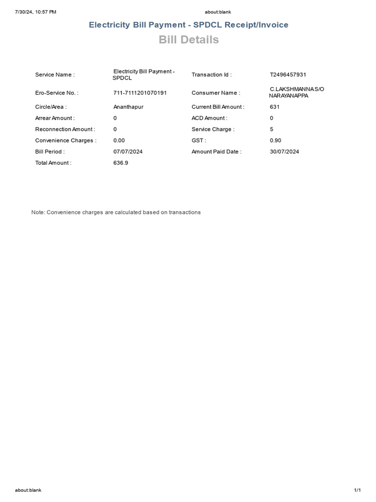 current bill 3 | PDF