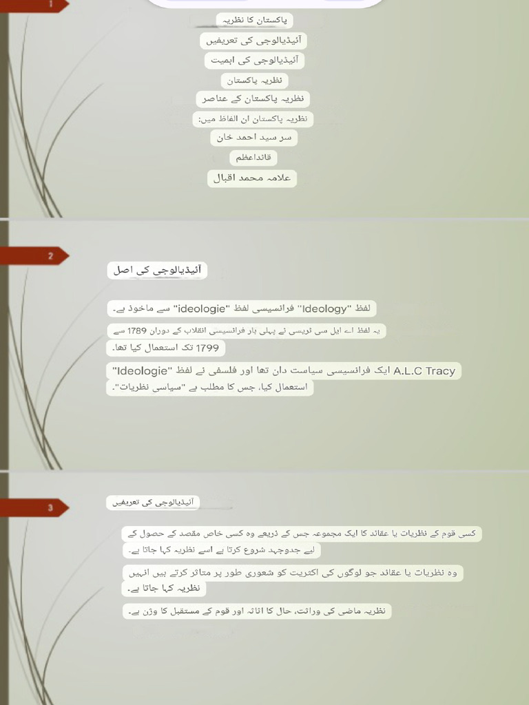 Ideology Unit 1 in Urdu | PDF