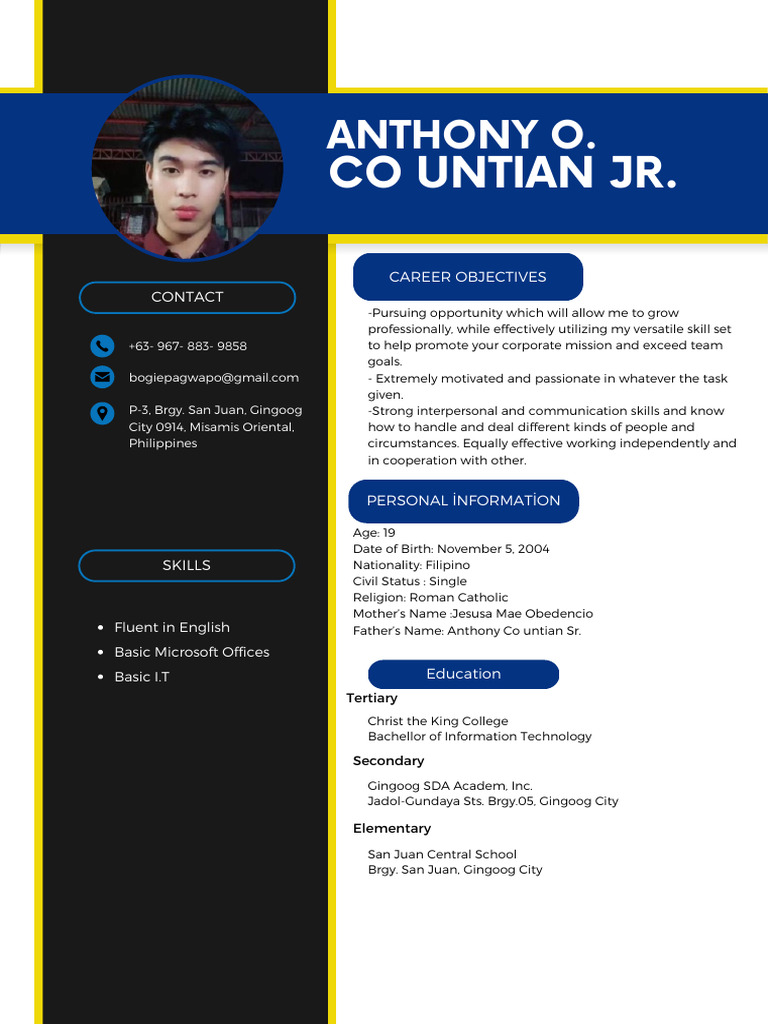 Personal Information & Skills Overview | PDF